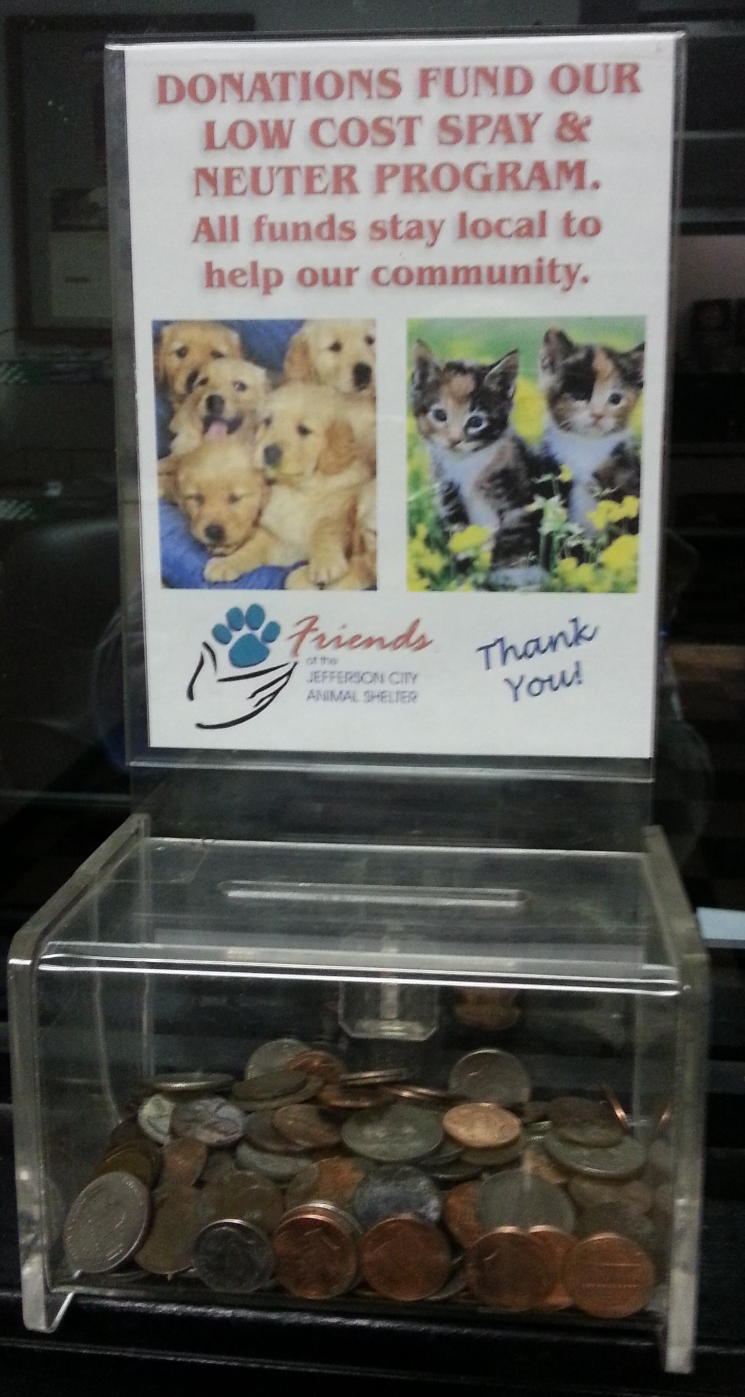 Donation Canisters – Friends Of JCAS